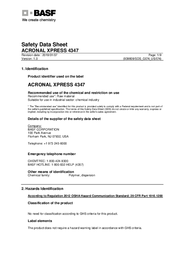 ACRONAL® Xpress 4347 | BASF