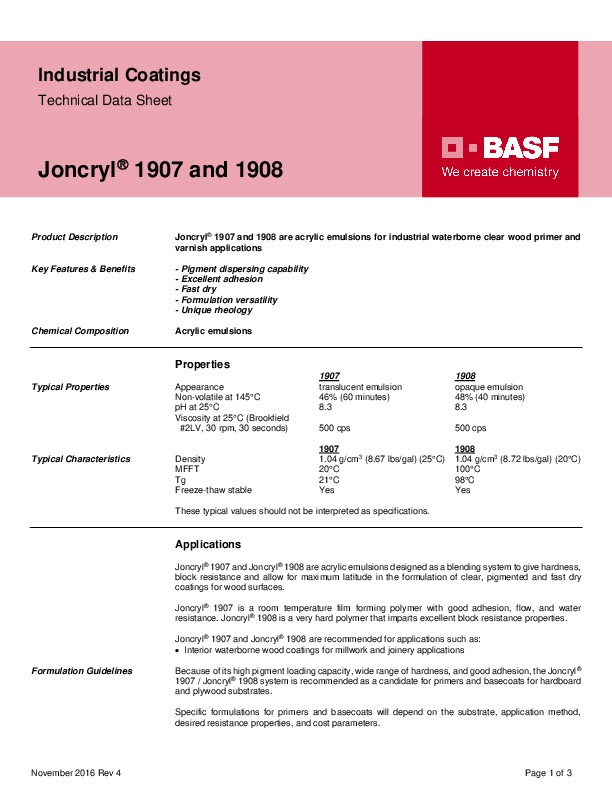 JONCRYL® 1907 | BASF