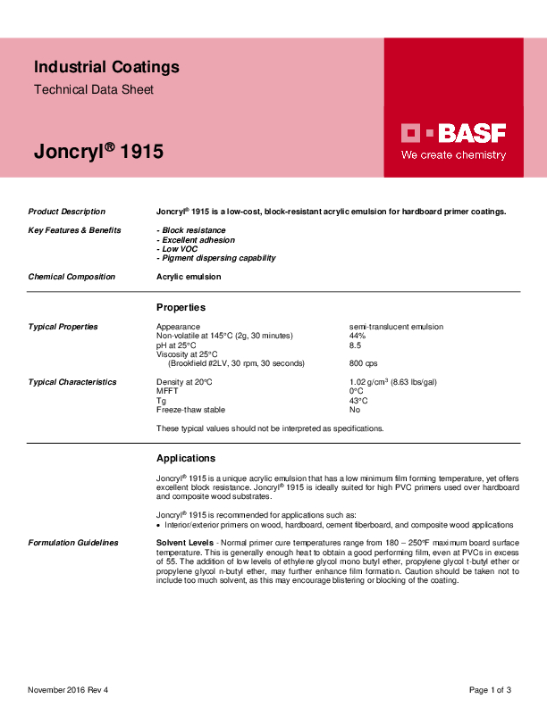 JONCRYL® 1915 | BASF