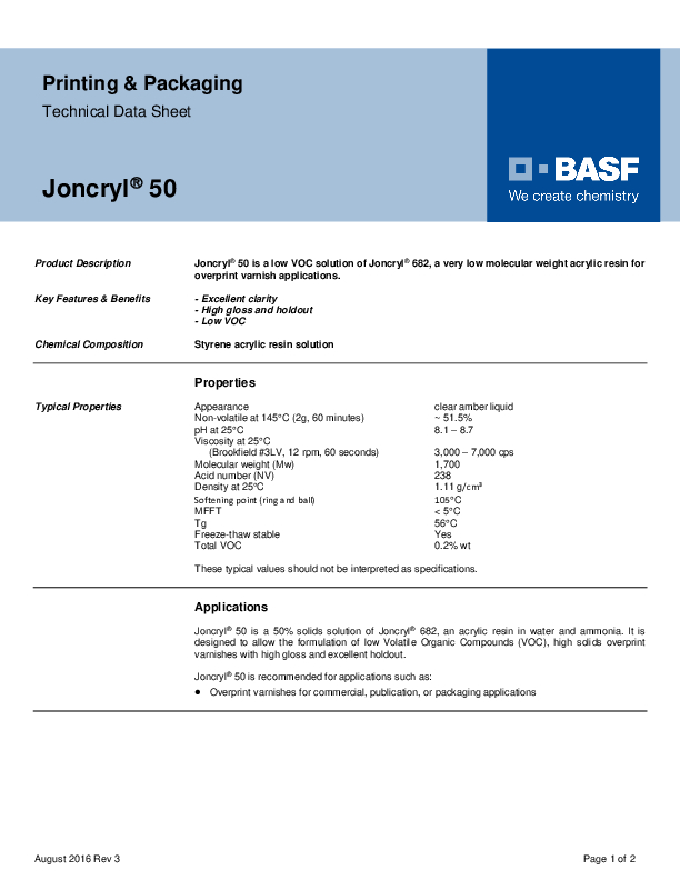 JONCRYL® 50 | BASF