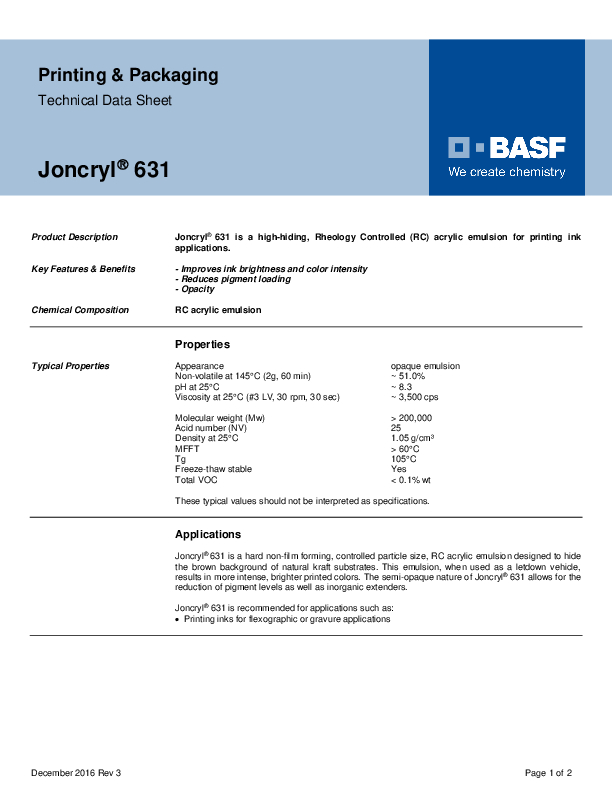 JONCRYL® 631 | BASF