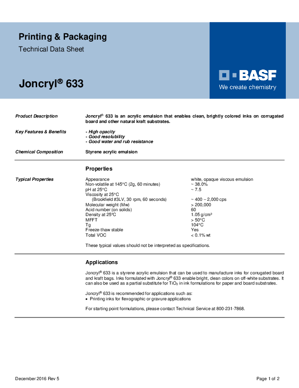 JONCRYL® 633 | BASF