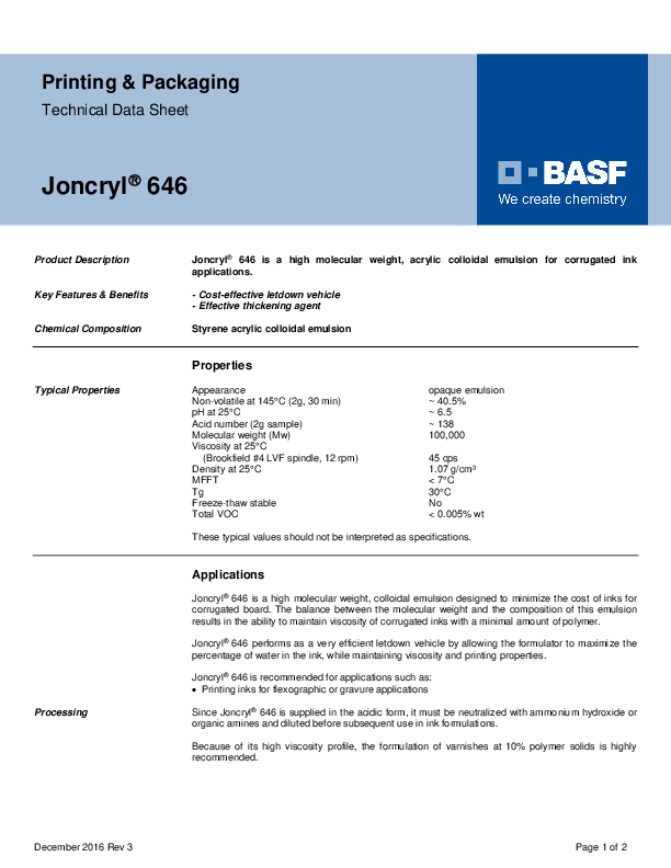 JONCRYL® 646 | BASF