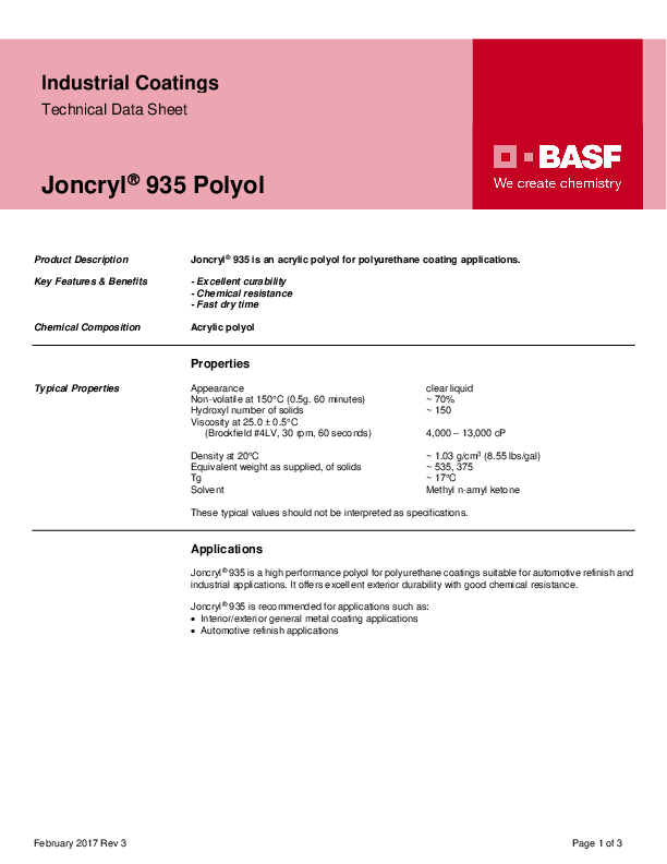 JONCRYL® 935 | BASF
