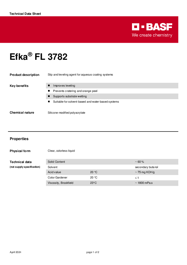 EFKA® FL 3782 | BASF