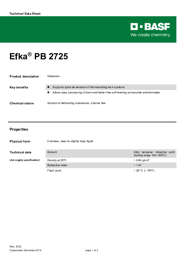EFKA® PB 2725 | BASF
