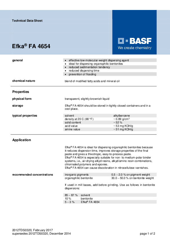 EFKA® FA 4654 | BASF