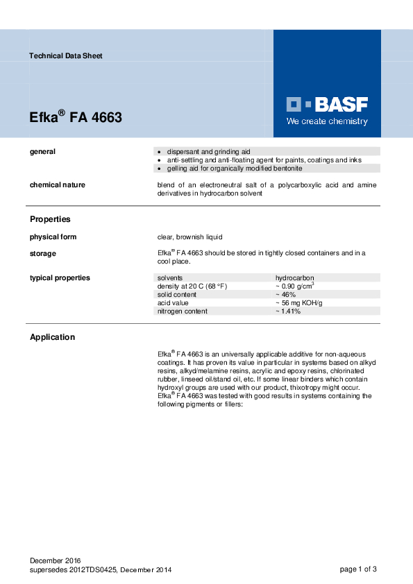 EFKA® FA 4663 | BASF