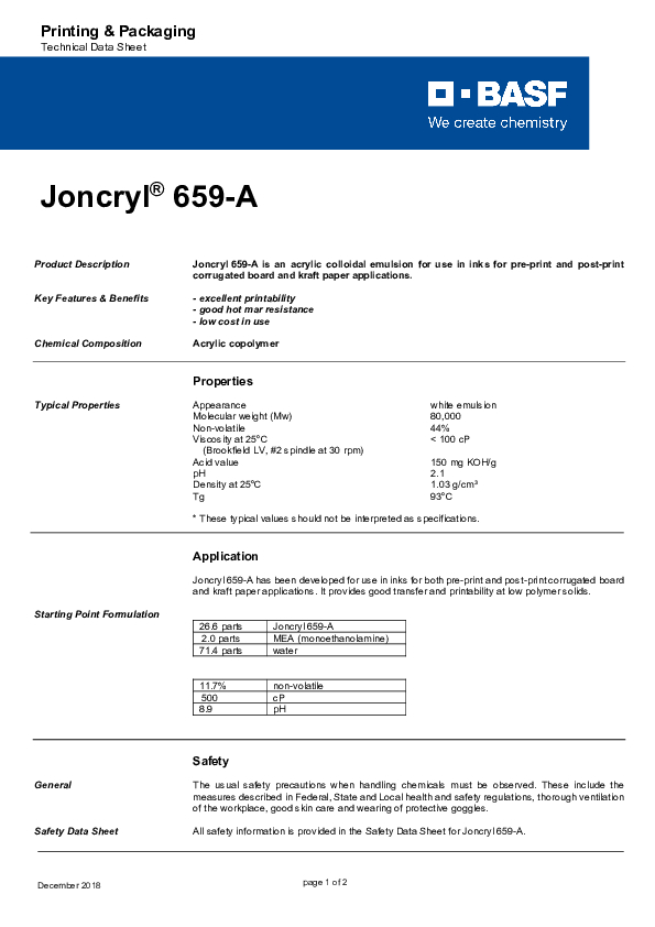 JONCRYL® 659-A | BASF