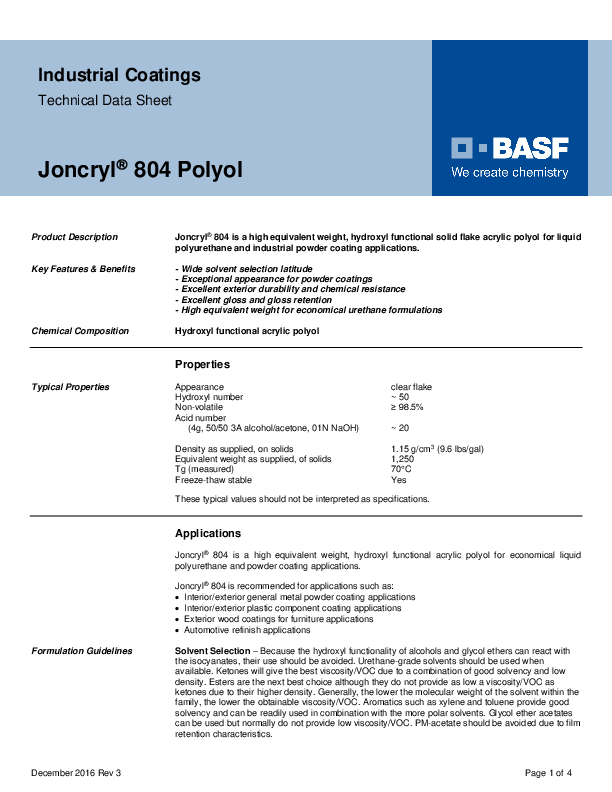 JONCRYL® 804 | BASF