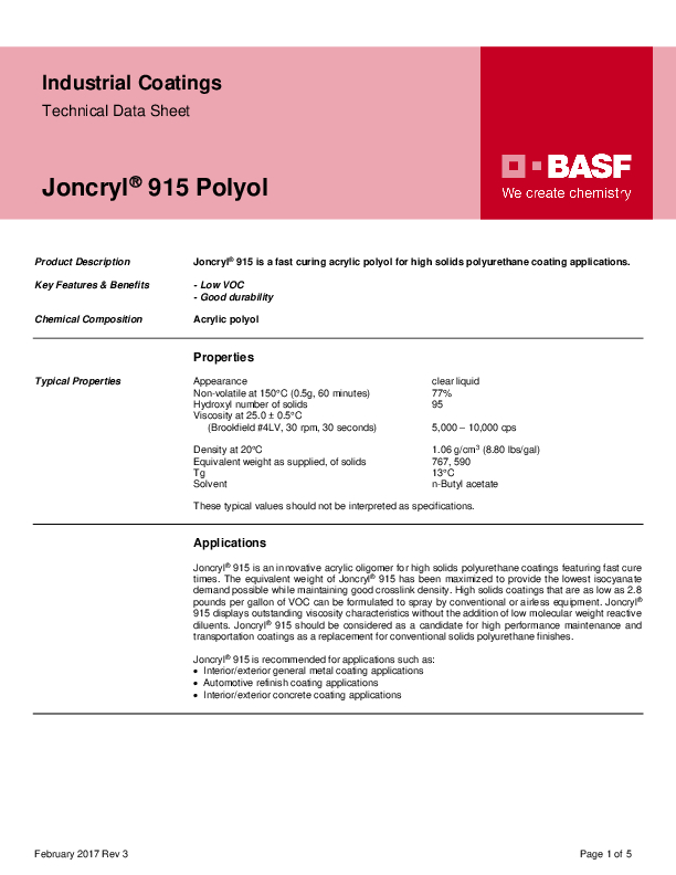 JONCRYL® 915 | BASF