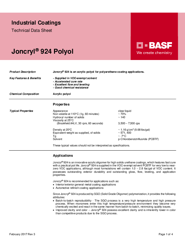 JONCRYL® 924 | BASF