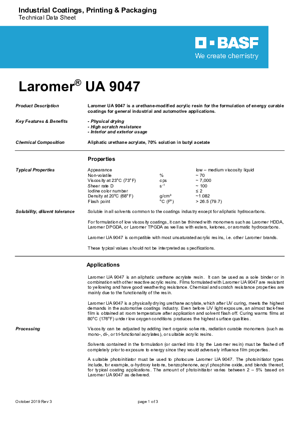 LAROMER® UA 9047 | BASF
