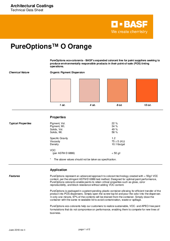 PureOptions® O Orange | BASF